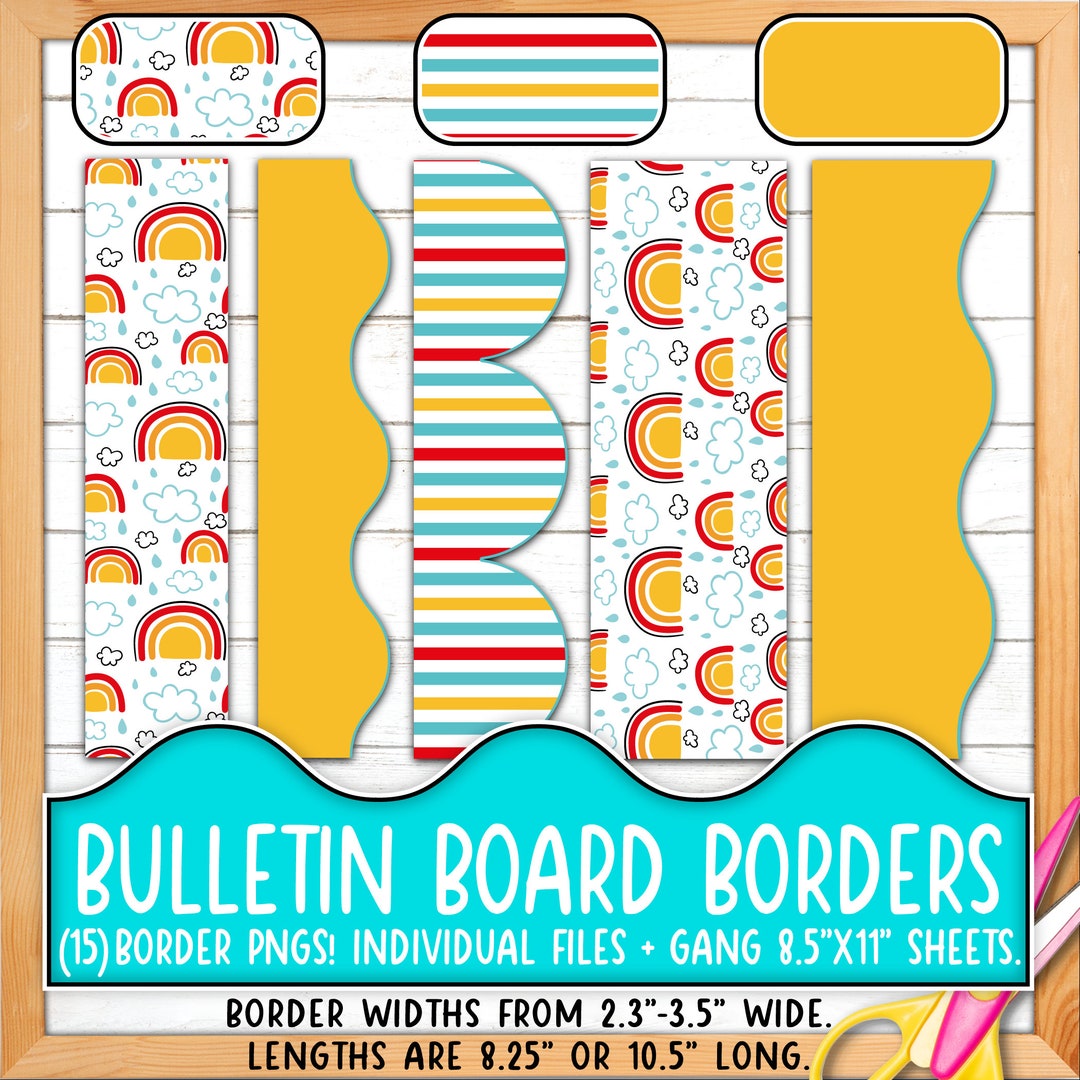 Borders for Bulletin Boards | Print & Cut, Seamless | Classroom Board ...