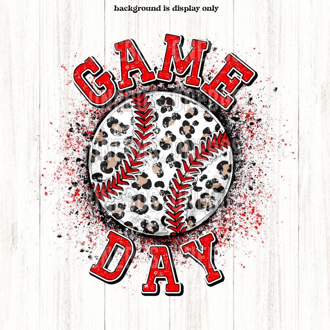 Game Day Baseball PNG, Digital Download With Leopard Baseball, Red ...