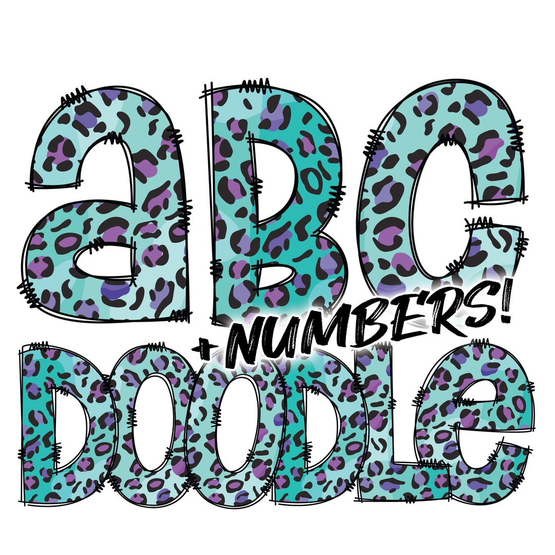 Digital Download | Doodle Purple Blue Leopard Print Pattern Fill | PNG ...