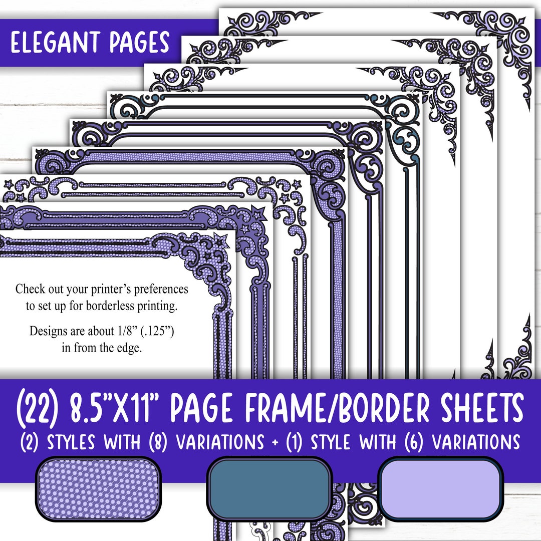Framed Page Templates, Elegant Scroll, Certificate & Award Style ...