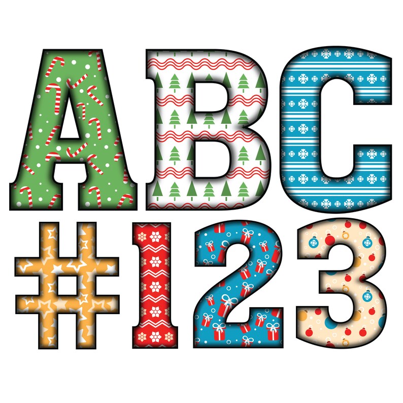 Digital Download | Chunky Christmas Multi Pattern Fill 1 | PNG Clipart ...