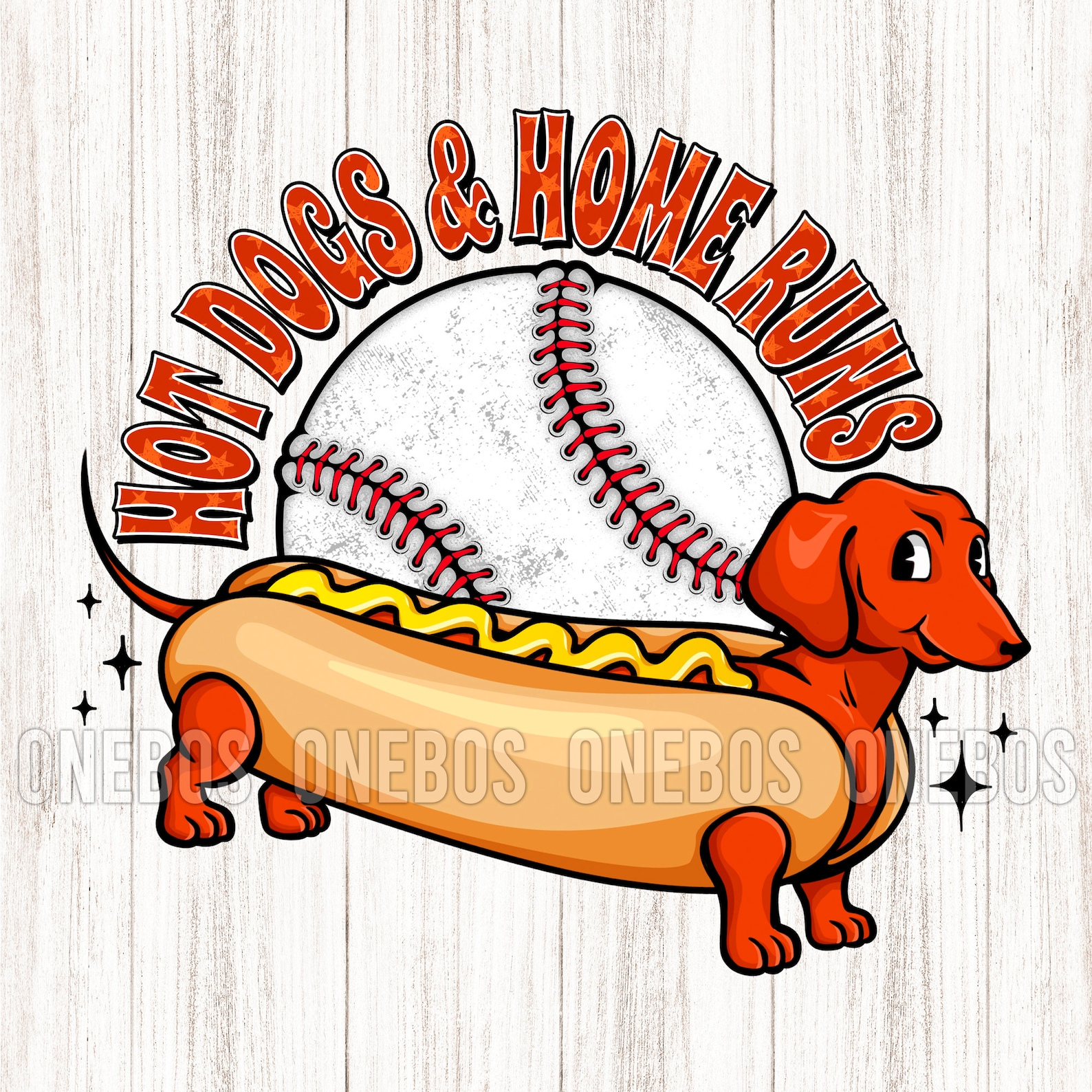 Hot Dogs & Home Runs, Funny Baseball File With Hotdog Weiner Dog ...