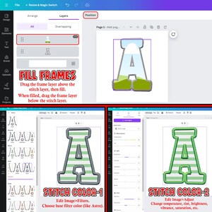Skinny Slab Stitch Alpha Stitch PNG, Faux Embroidery Applique Letters ...