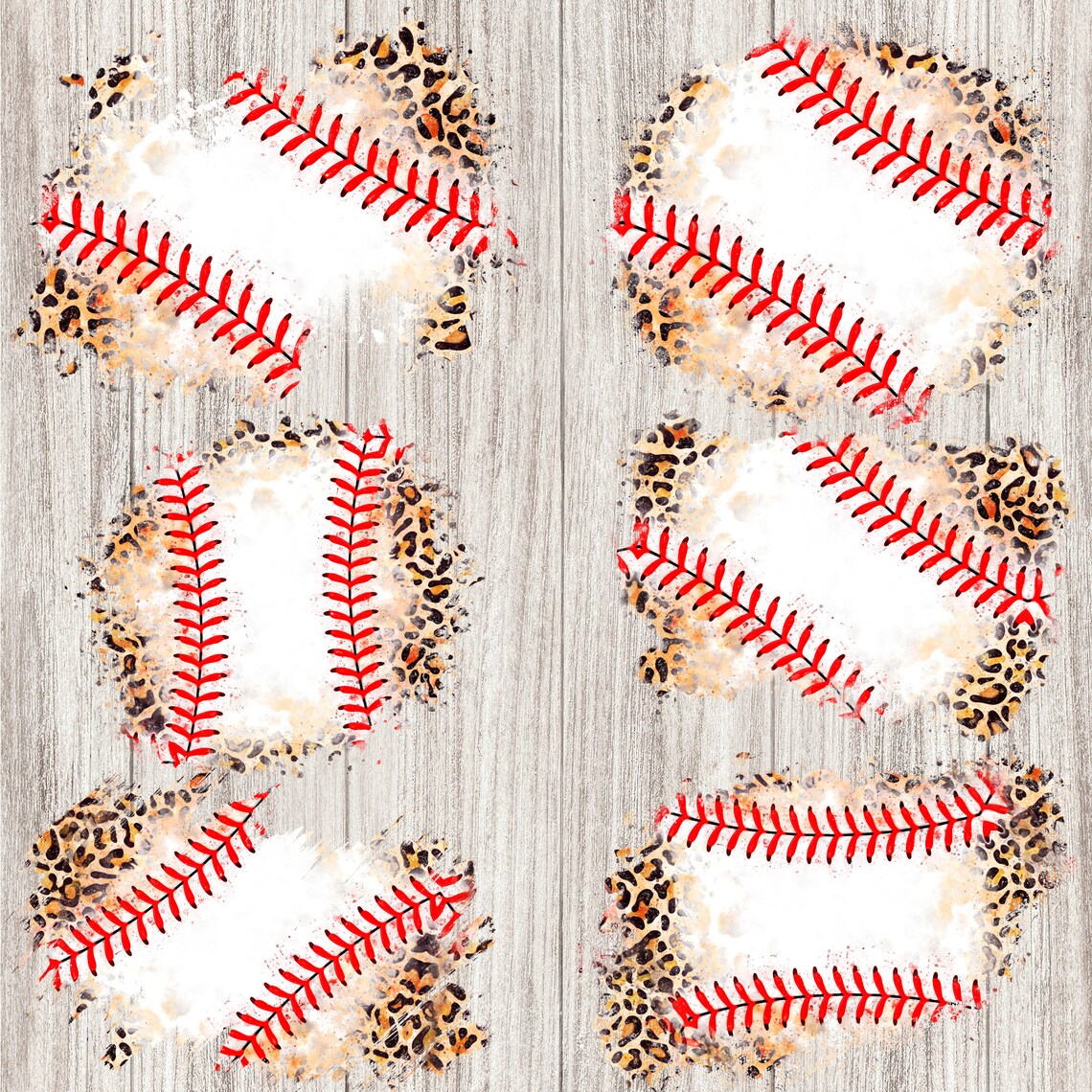 Digital Patch 6 Background Pngs Leopard Baseball Mix - Etsy