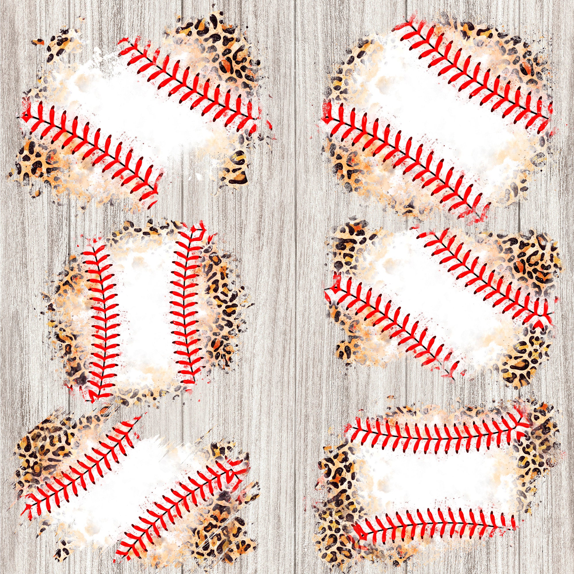 Digital Patch 6 Background Pngs Leopard Baseball Mix - Etsy