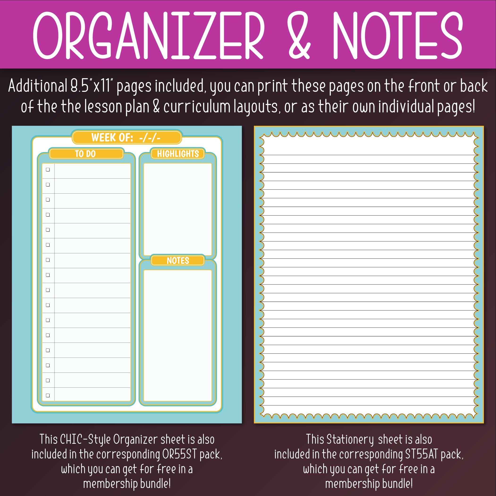 Lesson Plan Sheets & Curriculum Maps (editable) | Teacher Planner ...