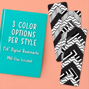 Digital Bookmarks (printable), Clipart Bundle Set of 12 | Lined & Blank ...