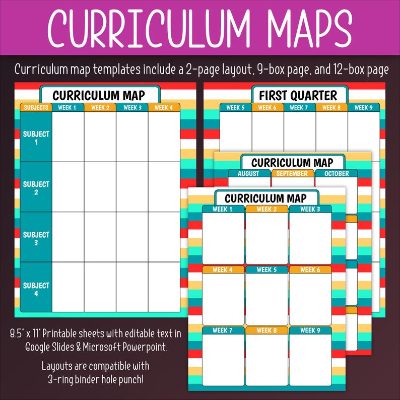 Lesson Plan Sheets & Curriculum Maps (editable) | Polkadot, Mini Dot ...