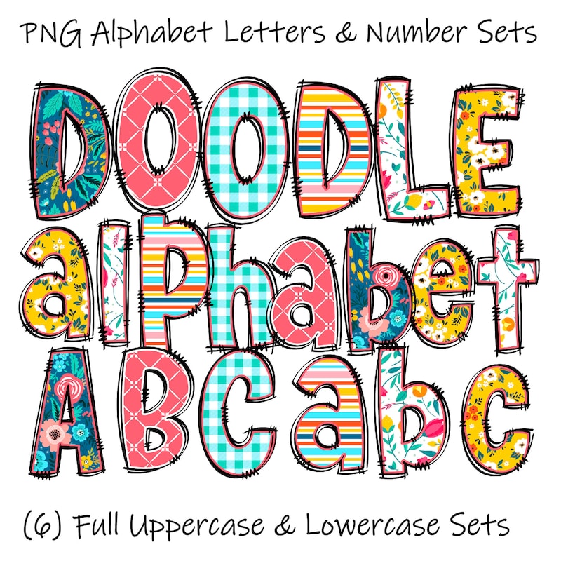 Summer Bubble Letters - Etsy