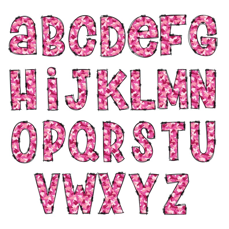 Digital Download Doodle Pink Camouflage Pattern Fill PNG - Etsy