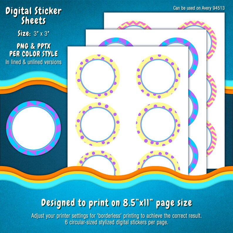 Label Sheet Templates, Editable Text | Avery Compatible | Geometric ...