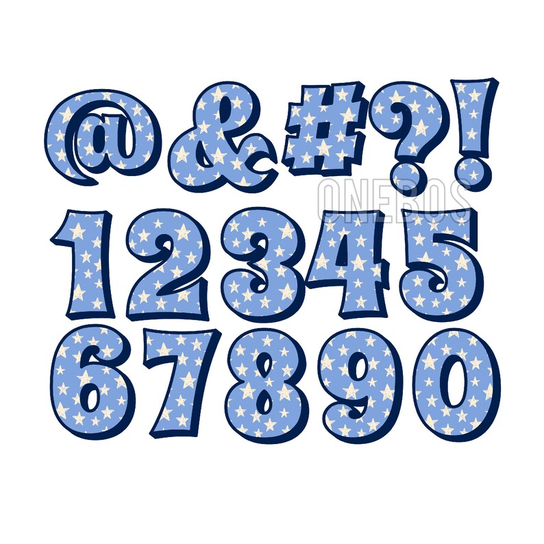 Star Spangled Retro Alphabets Rockstar Boho Letters Bundle - Etsy