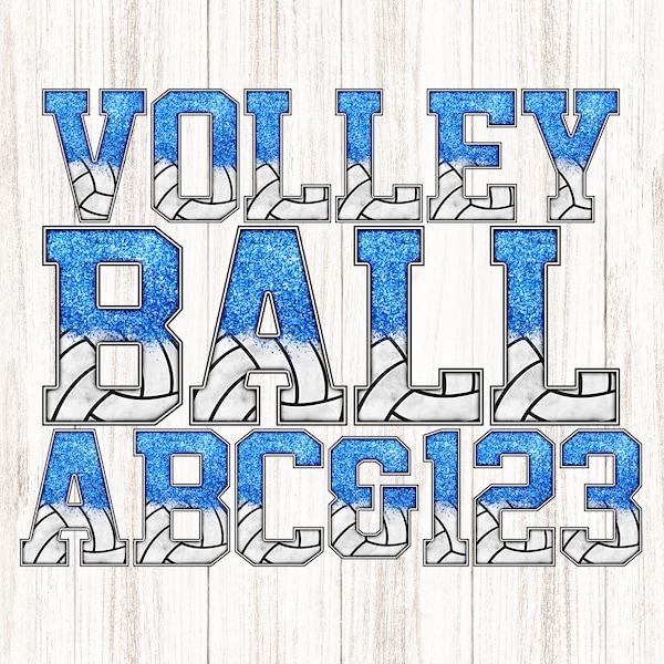 Volleyball Font - Etsy
