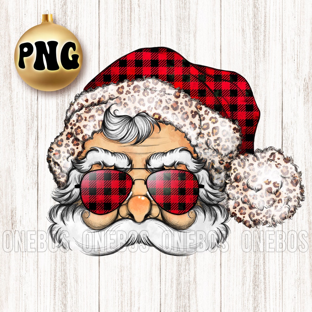 Santa PNG | Hand Drawn Santa Head Graphic Digital Instant Download ...