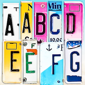 Shabby License Plate Alphabet, PNG Digital Download Graphics With ...