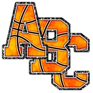 Basketball Alphabet PNG, Orange & Black Grooves Background Pattern ...