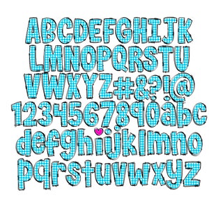 Back to School PNG Alphabet Bundle, 8 Sets, Floral Apple Pencil Note ...