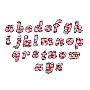 Candy Cane Letter PNG | Peppermint Type | Red White Striped Letters ...