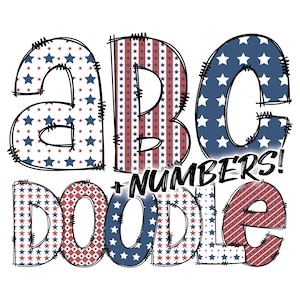 Digital Download | Doodle USA Stars Stripes Patriotic Flag Pattern Fill ...