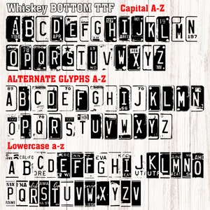 License Plate FONT Files, 3 Ttf Fonts, PNG Bundle, and SVG File | Black ...
