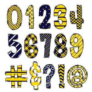 Digital Download | Doodle Navy Blue and Gold Pattern Fill | PNG Clipart ...