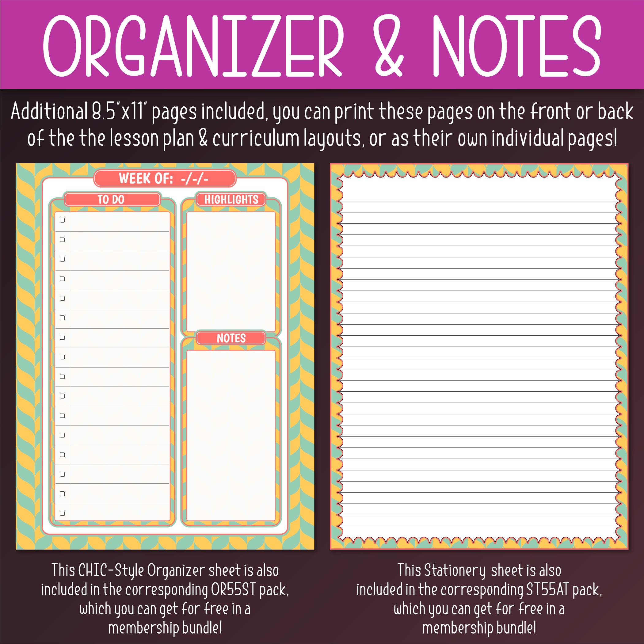 Lesson Plan Sheets & Curriculum Maps (editable) | Geometric, Circles ...