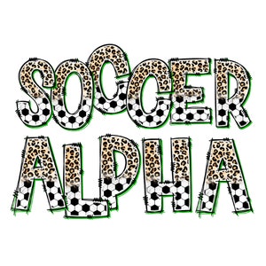 Soccer Football Letters PNG, Leopard and Hexagonal Background Pattern ...