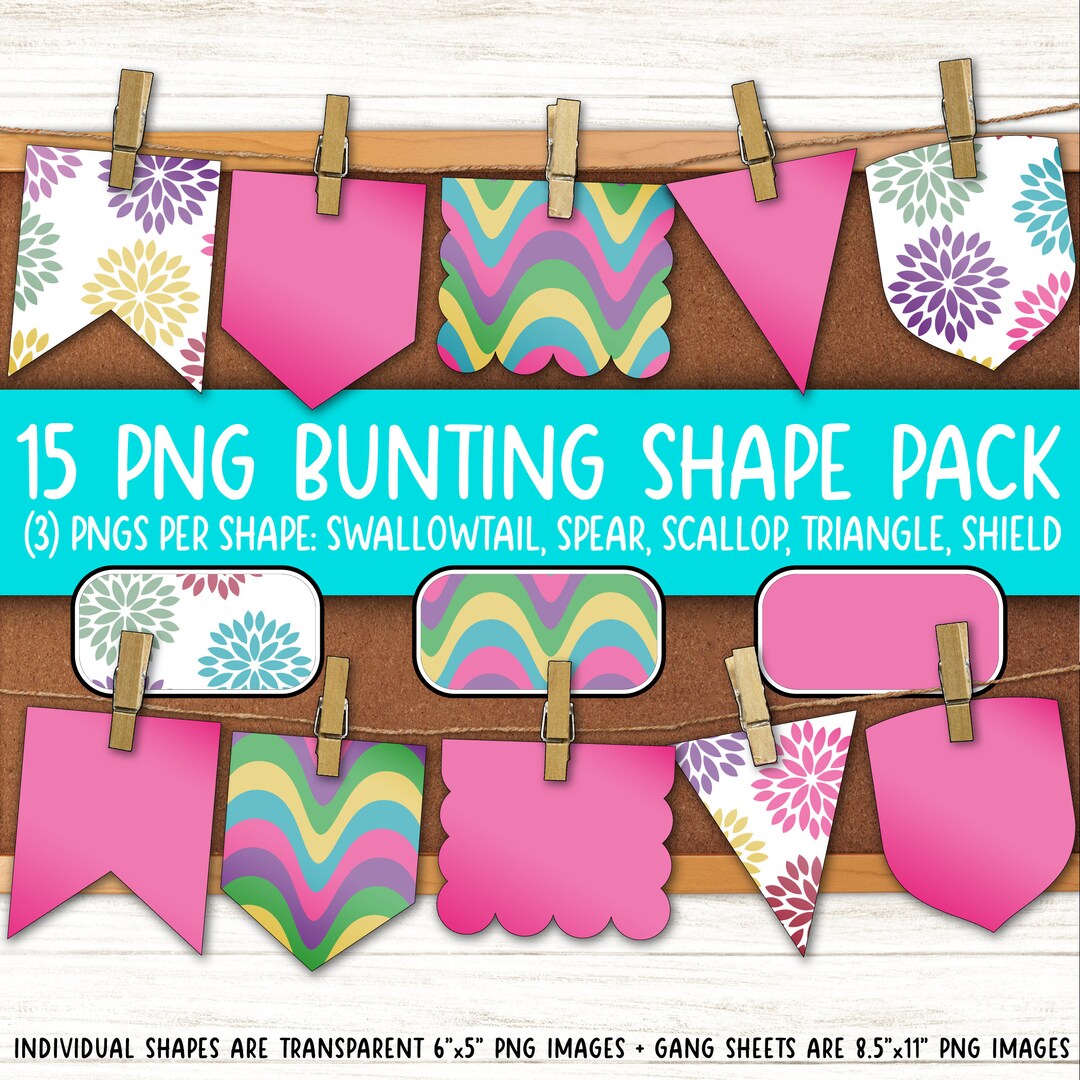 Pennant/bunting Banner Kit (for Walls & Bulletin Boards) | Flower ...