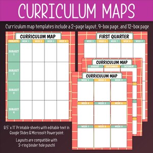 Lesson Plan Sheets & Curriculum Maps editable Grid, Diagonal Stripes ...