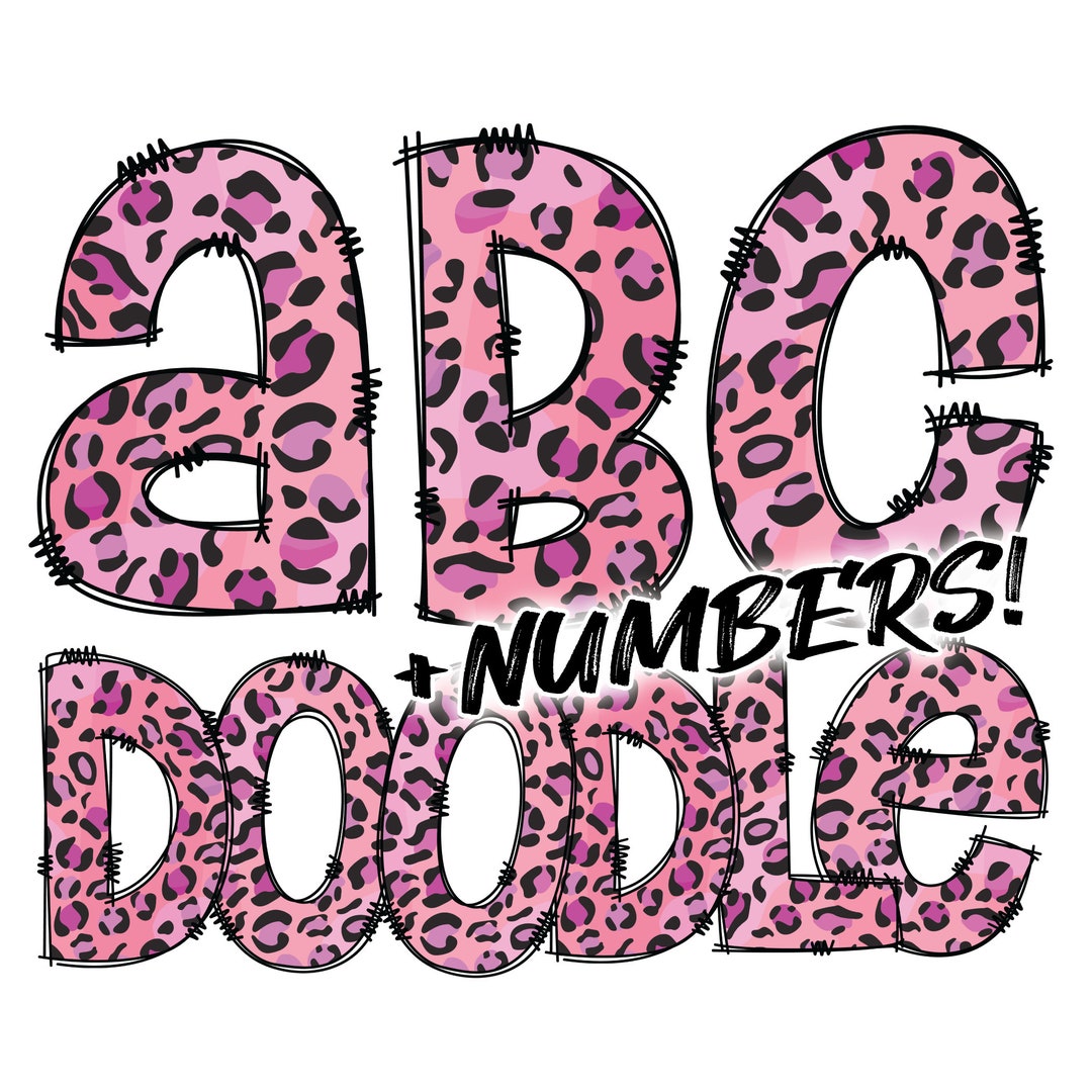 Digital Download | Doodle Pink Leopard Pattern Fill | PNG Clipart ...