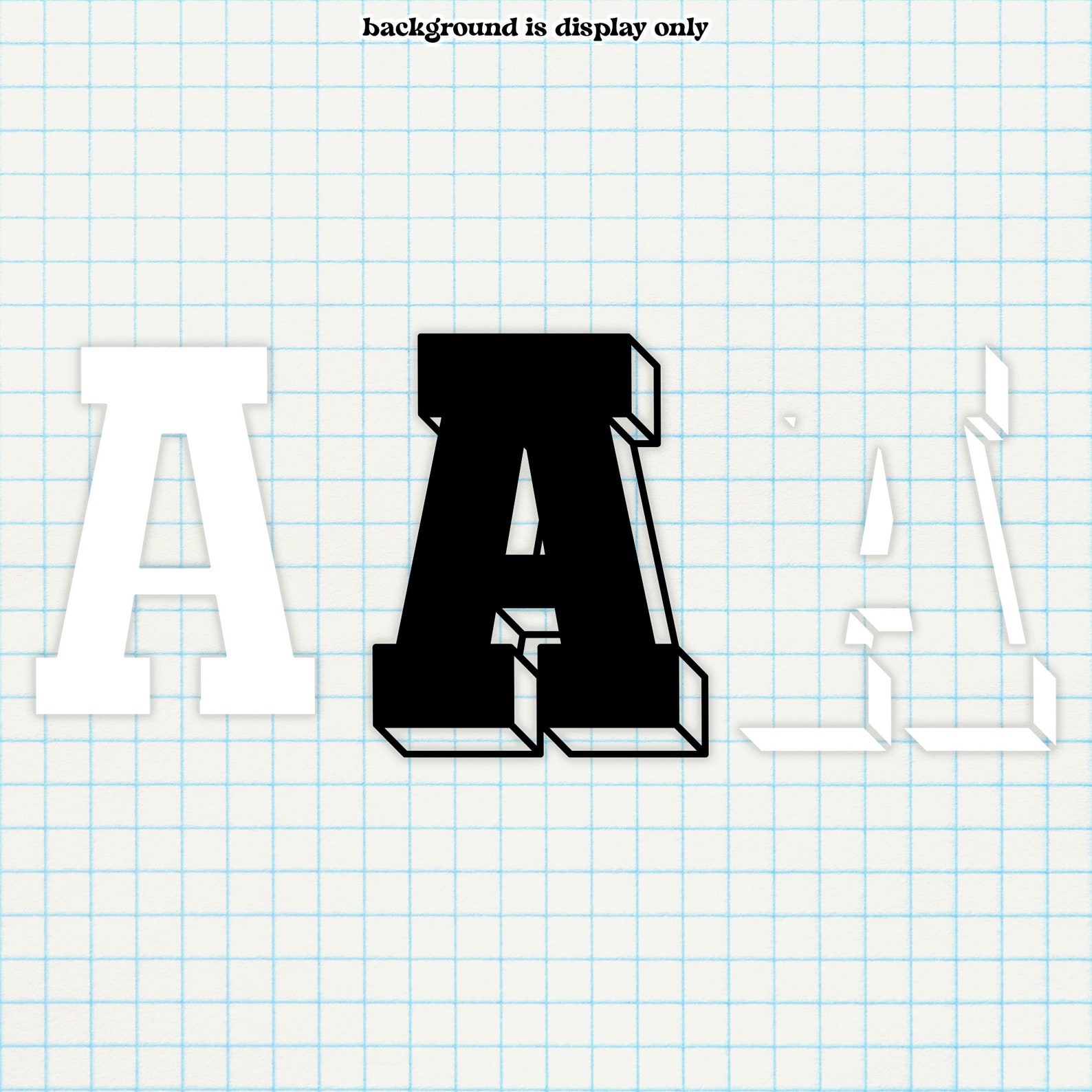 3D Athletic Block Alphabet SVG, PNG Sets, School Sports Varsity Style ...