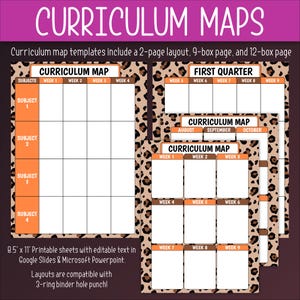 Lesson Plan Sheets & Curriculum Maps (editable) | Teacher Planner ...