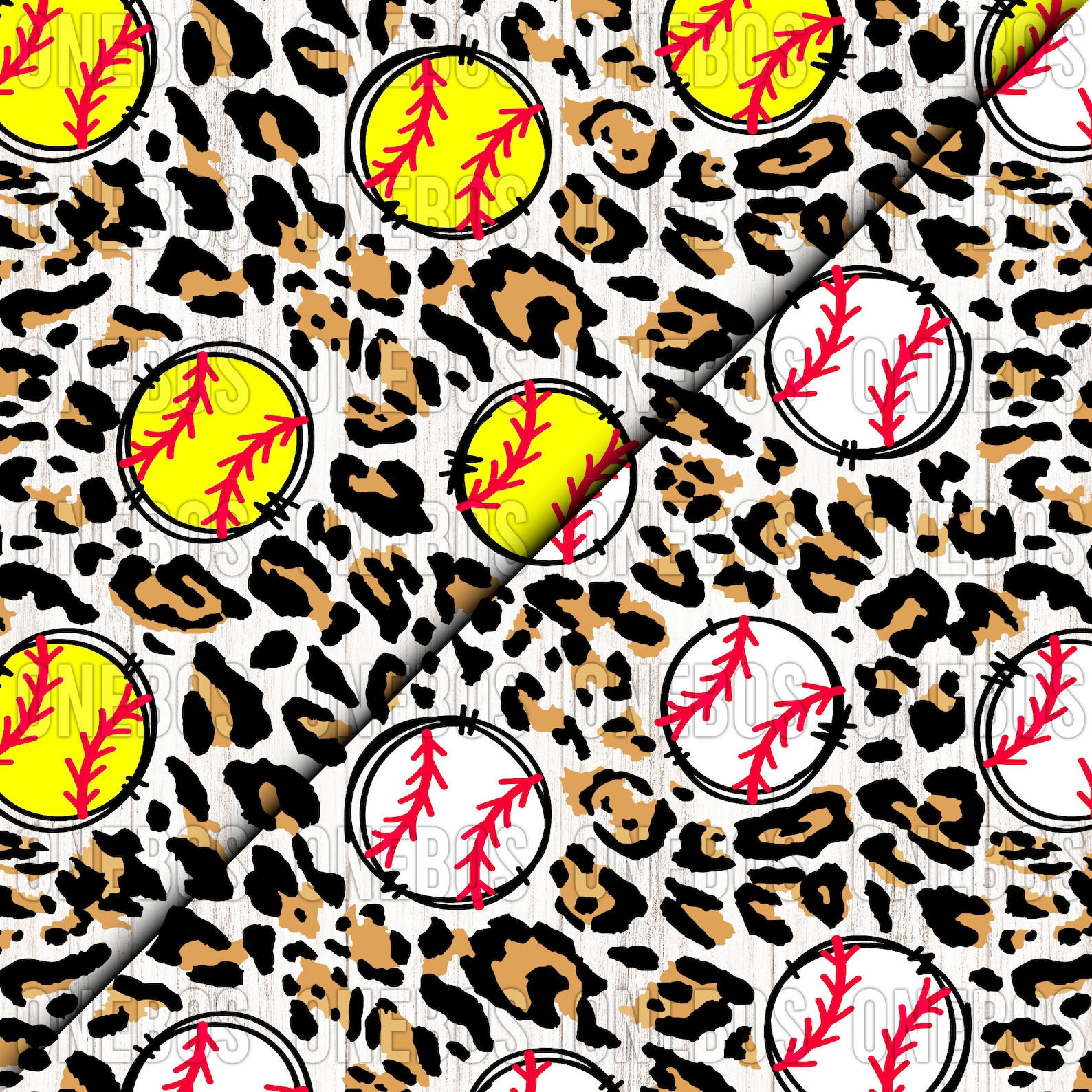 Baseball Softball Seamless Leopard Clip Art Backgrounds - Etsy