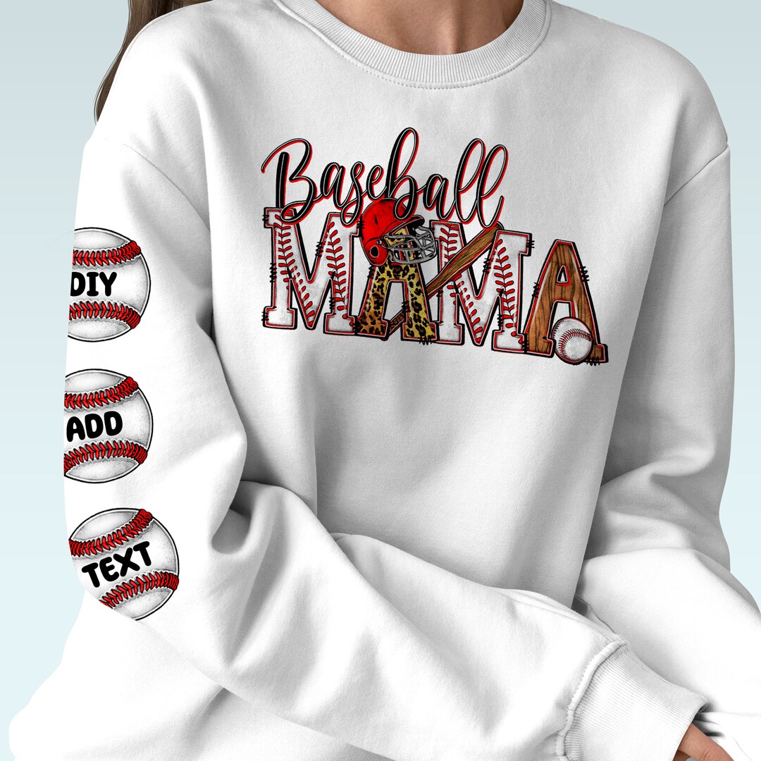 DIGITAL Baseball Mama PNG, Extra Baseball Ball to Add Your Own Text for ...