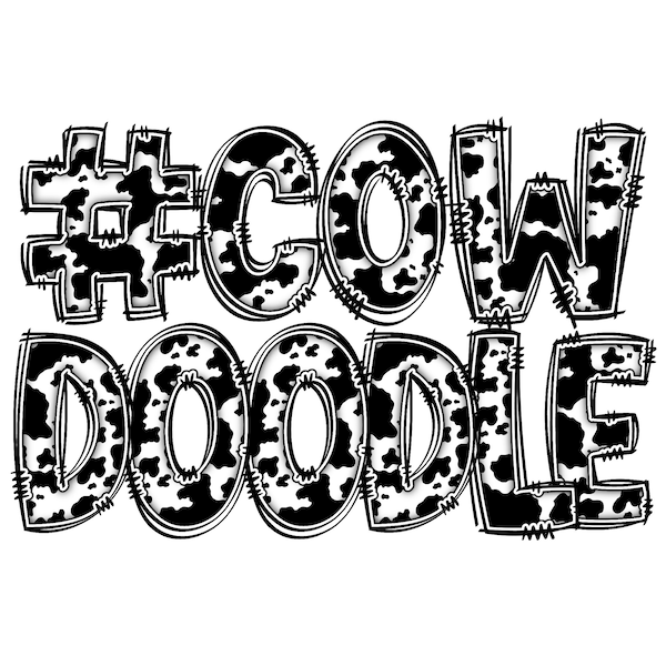 Cow Print Font - Etsy