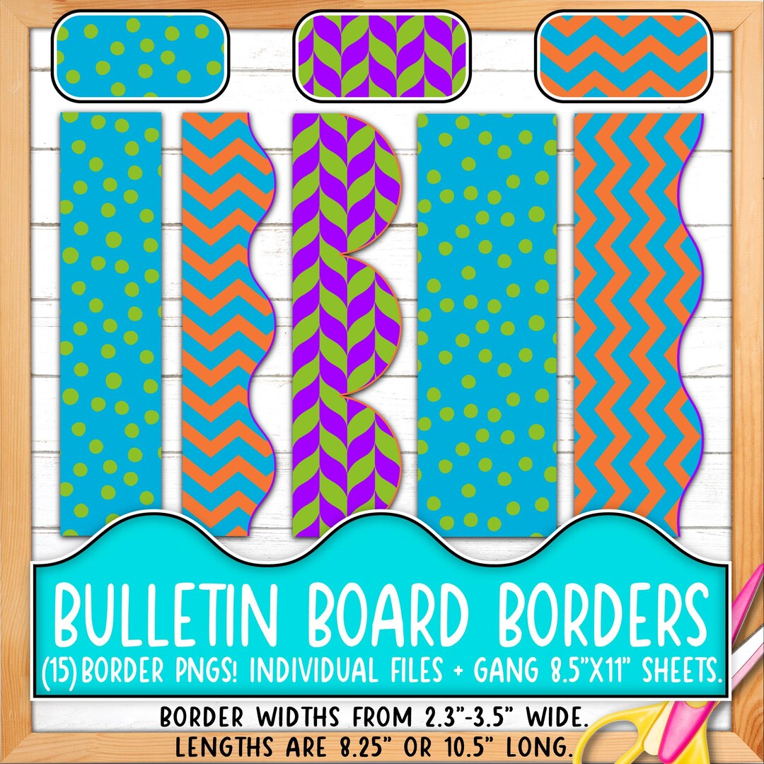 Borders for Bulletin Boards | Print & Cut, Seamless | Geometric ...