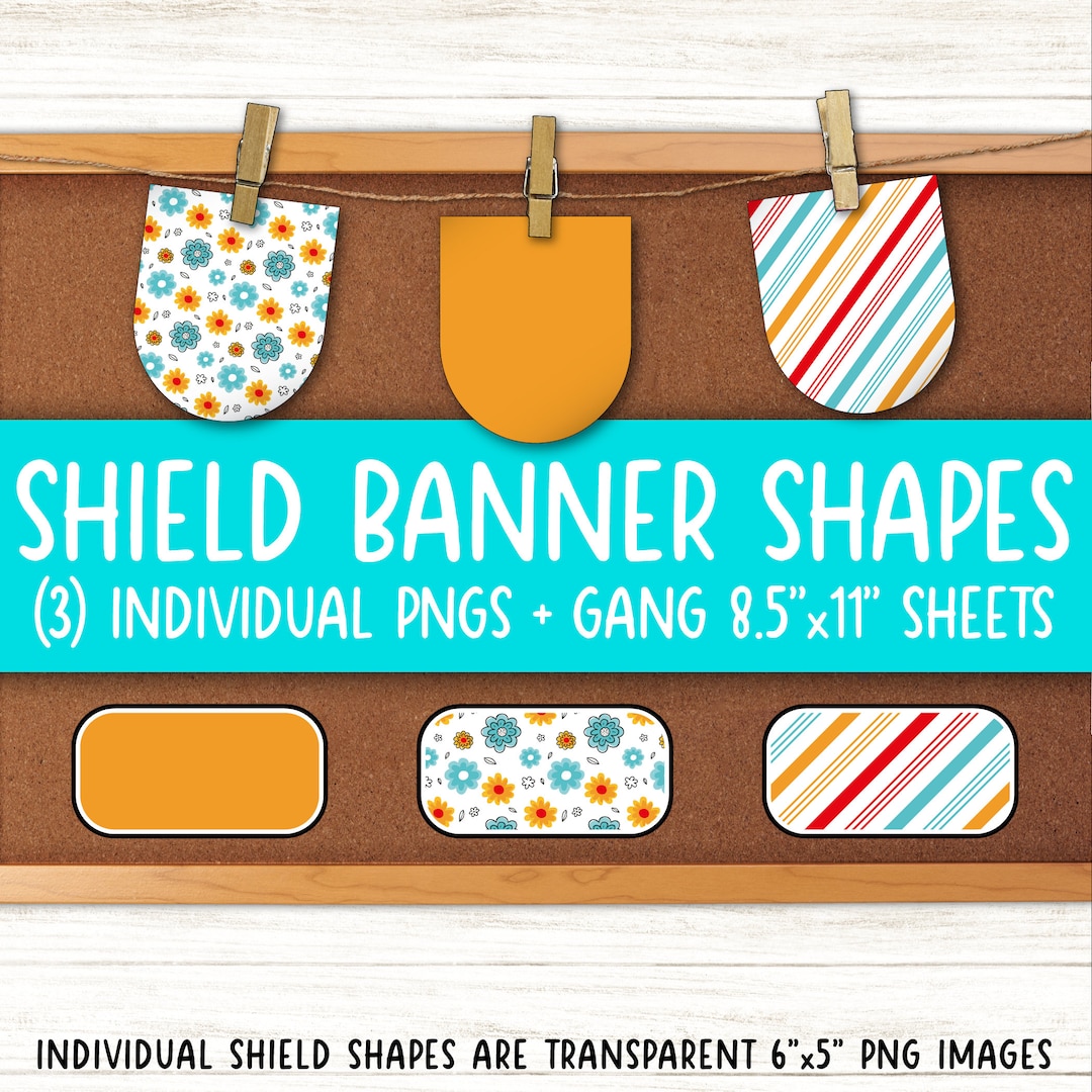 Pennant/bunting Banner - Shield Shape (for Walls & Bulletin Boards ...