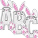 Bunny Rabbit Letters Alphabet, Faux Embroidery Stitch Alpha, Classic ...