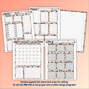 Calendar Pack - Editable Daily | Weekly | Monthly | Yearly | Fall ...