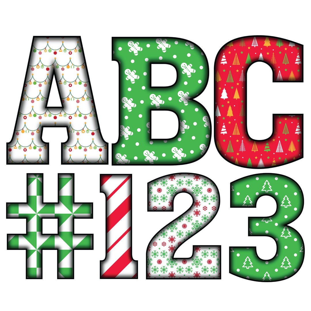 Digital Download | Chunky Red Green White Christmas Pattern Fill 1 ...