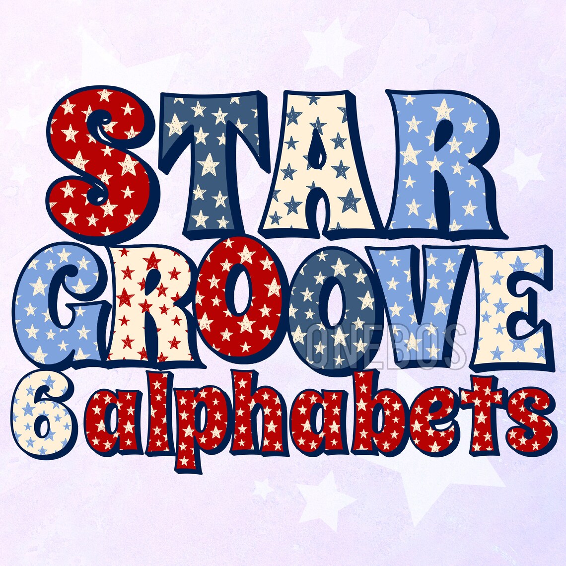 Star Spangled Retro Alphabets Rockstar Boho Letters Bundle - Etsy