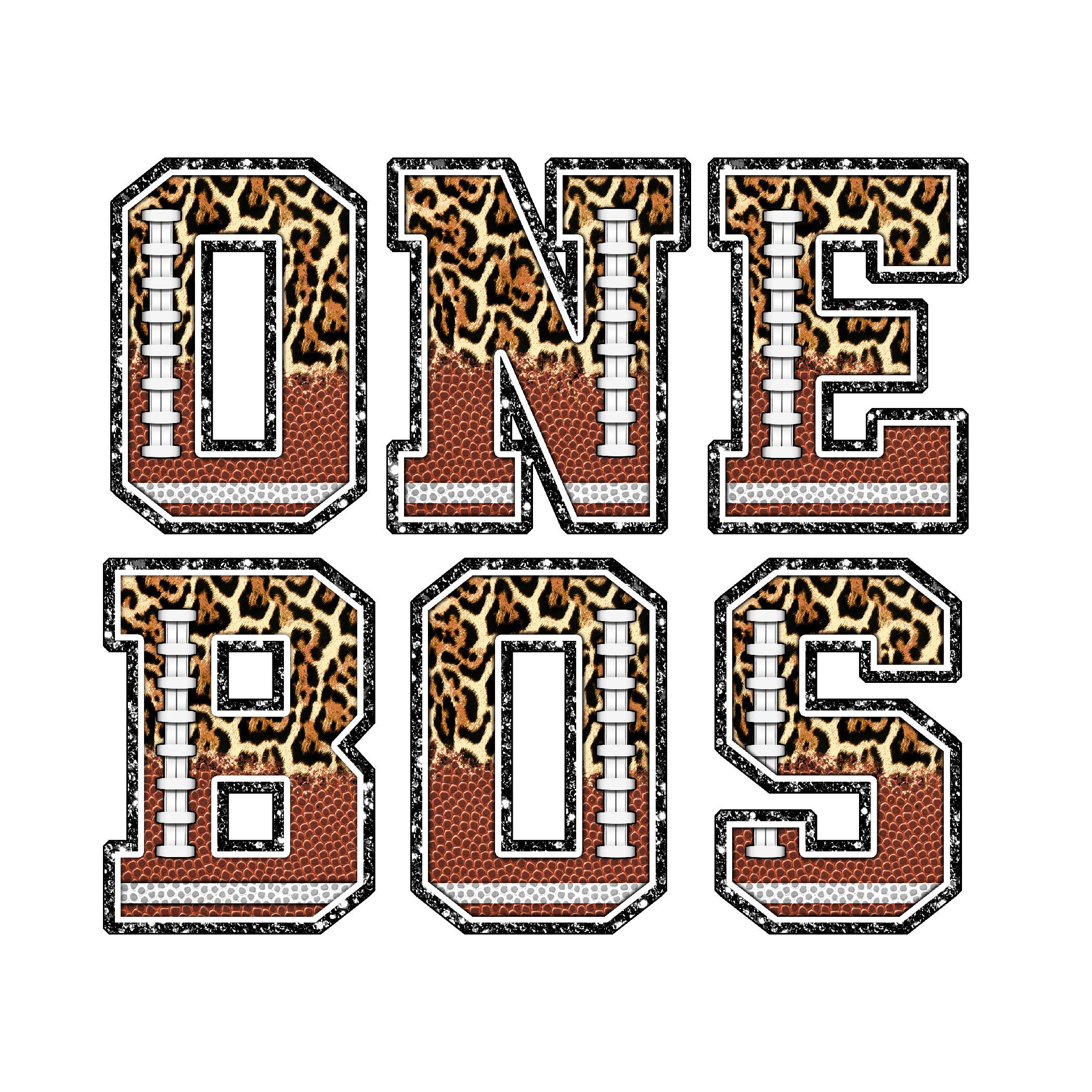 Football Letters PNG, Leopard and Laces Stitch, Background Pattern ...