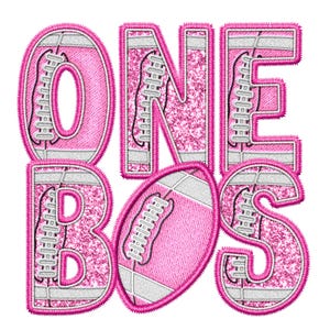 Pink Football Alphabet, Faux Embroidery Stitch Alpha, American Football ...