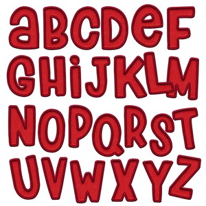 Digital Download | Red Faux Patch-style Applique With Embroidered ...