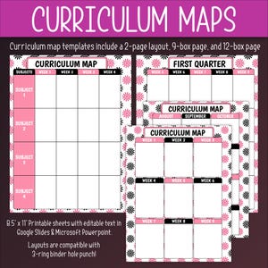 Lesson Plan Sheets & Curriculum Maps (editable) | Flowers, Diamonds ...