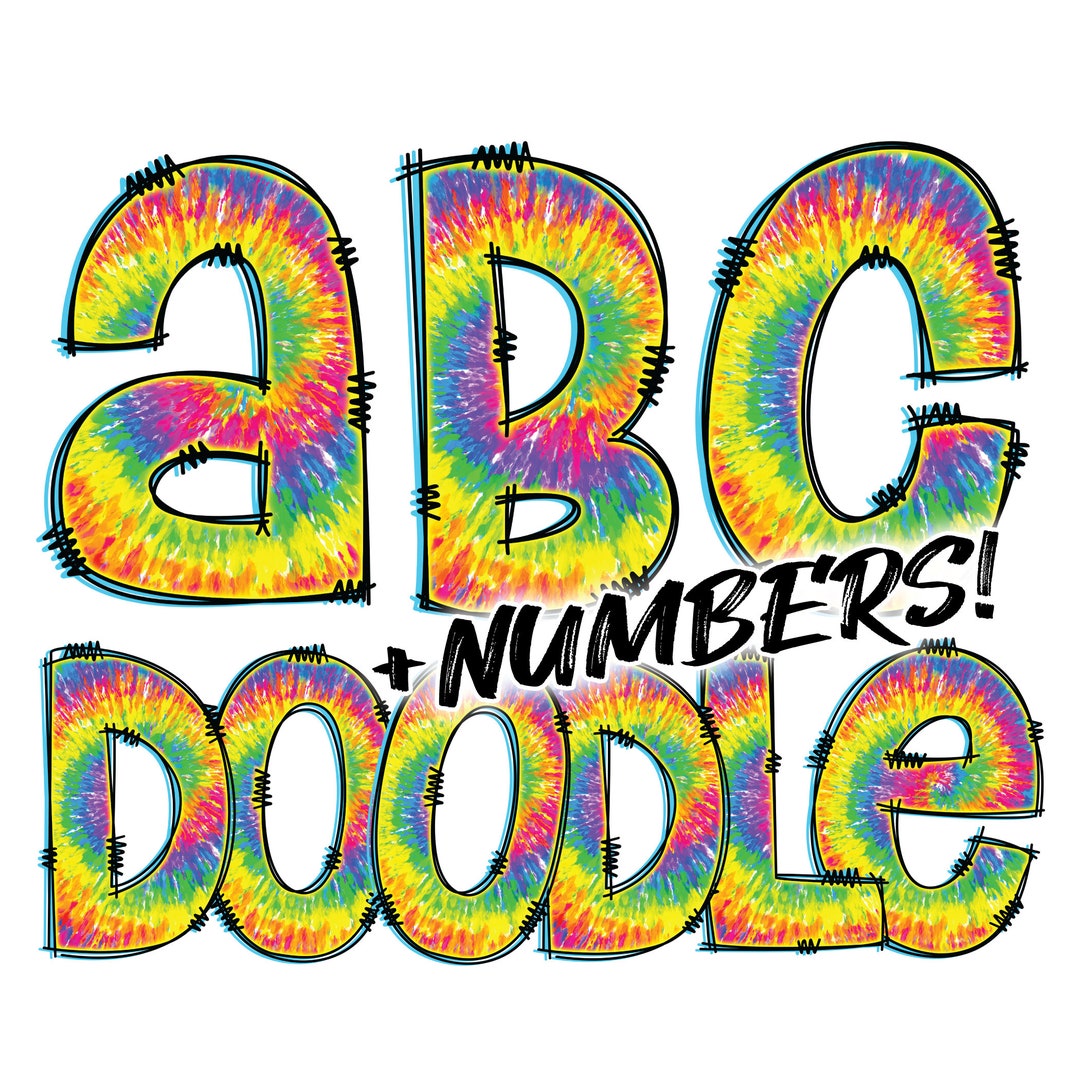 Digital Download | Doodle Rainbow Tie Dye Pattern Fill | PNG Clipart ...