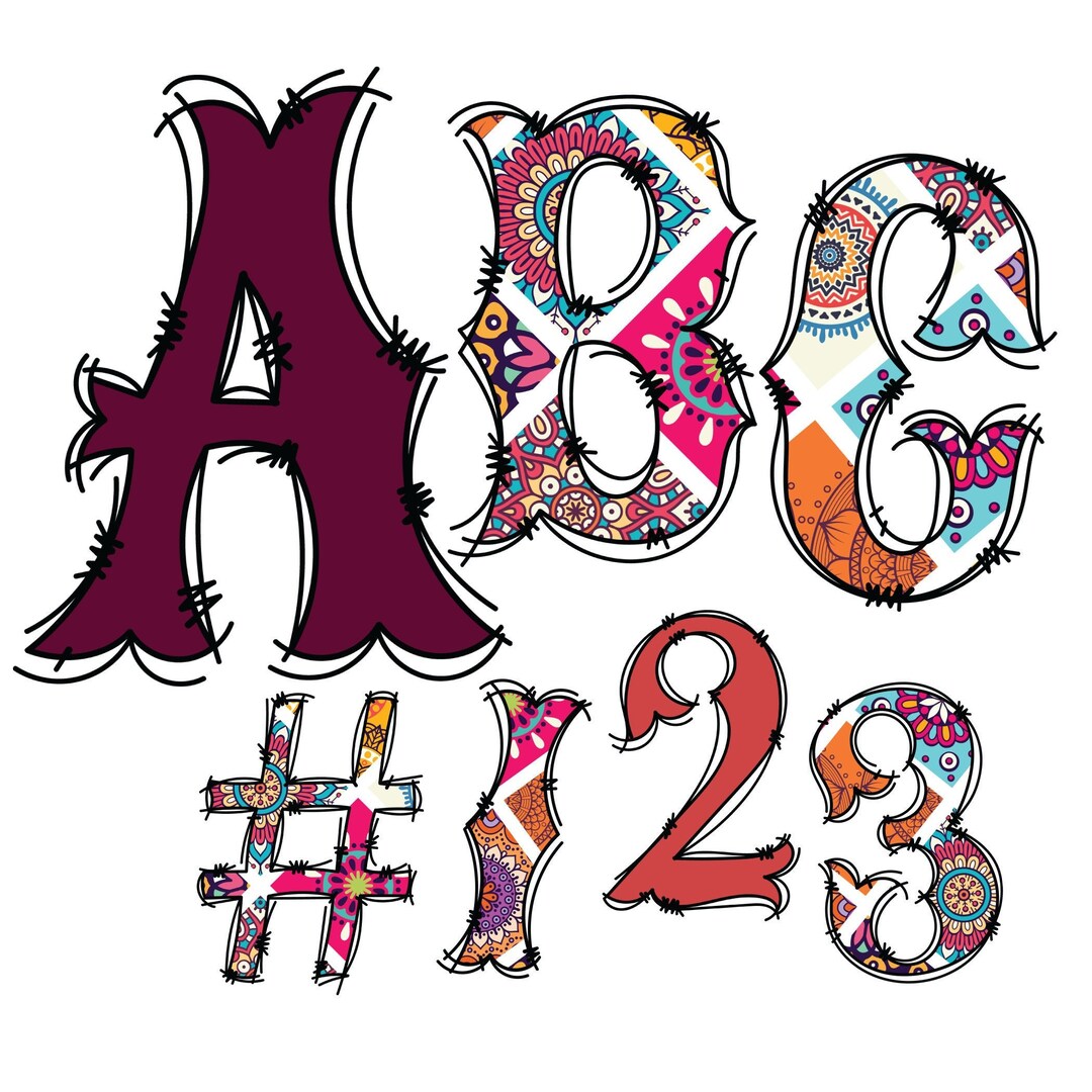 Digital Download | Western Doodle Fun Pattern 4 Fill | PNG Clipart ...