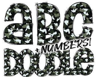 Green Camouflage Letters - Etsy