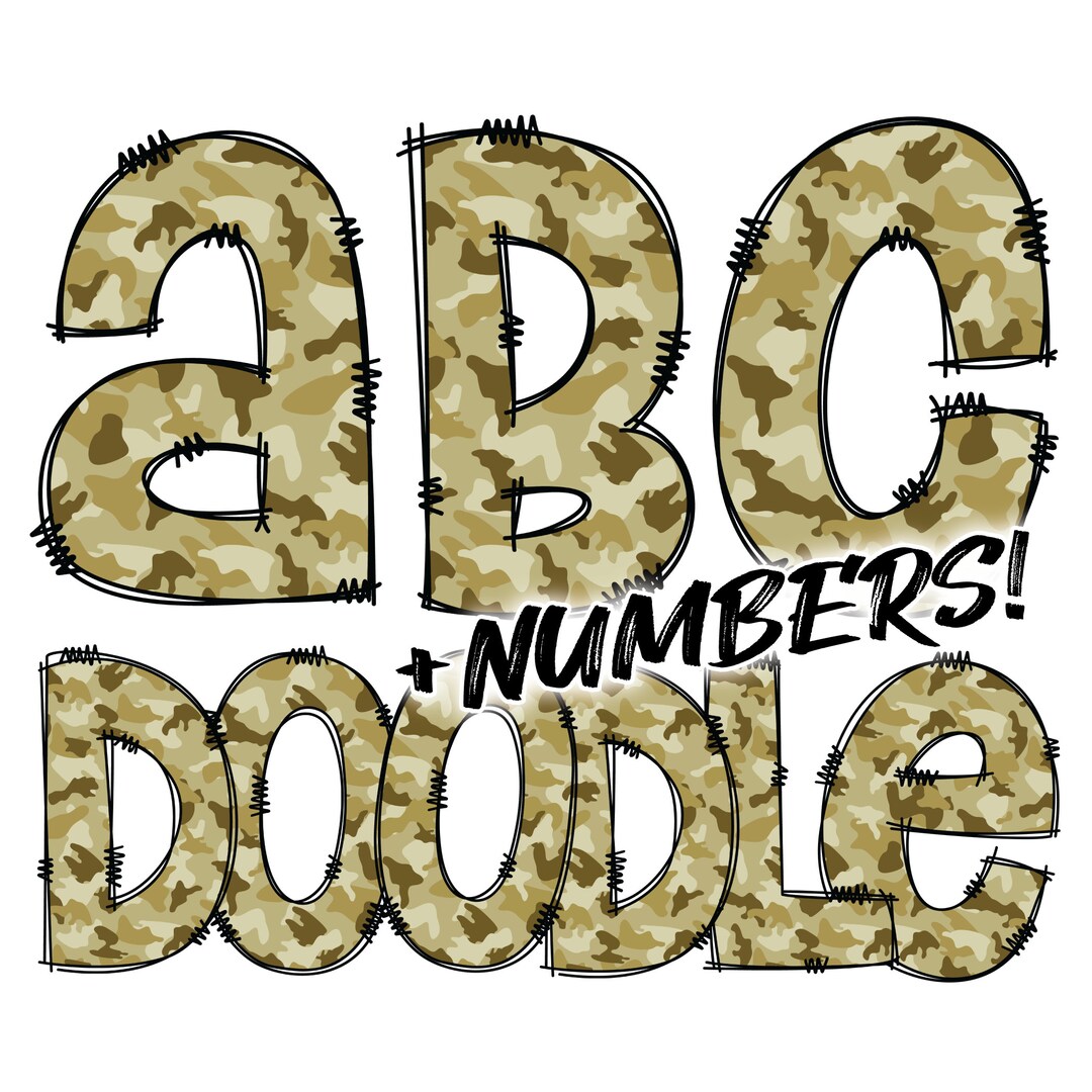 Digital Download | Doodle Brown Camouflage Pattern Fill | PNG Clipart ...