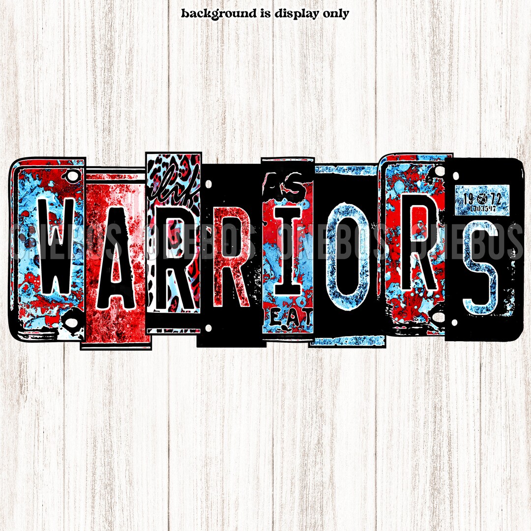 Warriors License Plate PNG, Columbia Blue & Red, Leopard, Grunge, Black ...
